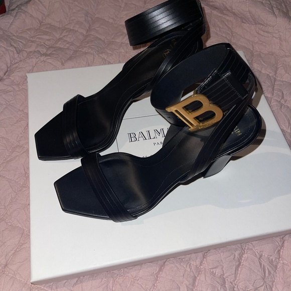 Balmain | Shoes | Balmain Calfskin Leather Heel | Poshmark